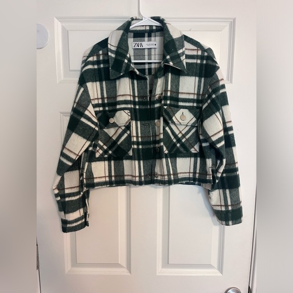 Zara | Jackets & Coats | Zara Crop Shacket | Poshmark